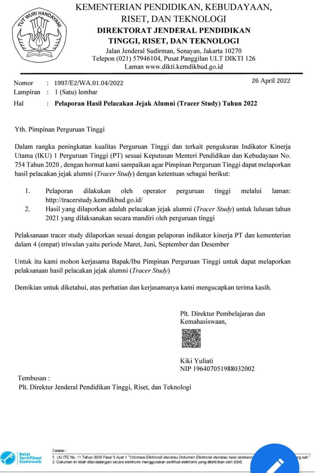Tracer Study | Website Resmi Tracer Study Universitas Nasional